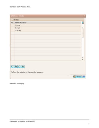 SAP SOP process flow for production process | PDF
