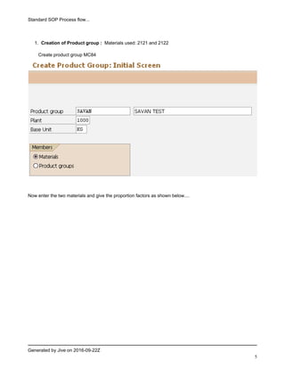 SAP SOP process flow for production process | PDF