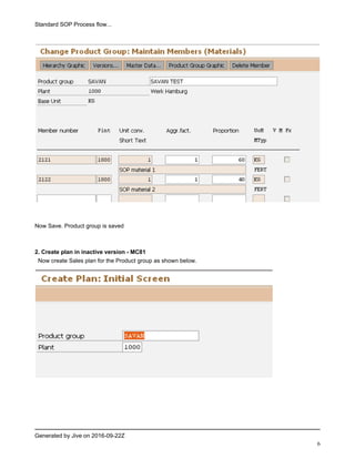 SAP SOP process flow for production process | PDF