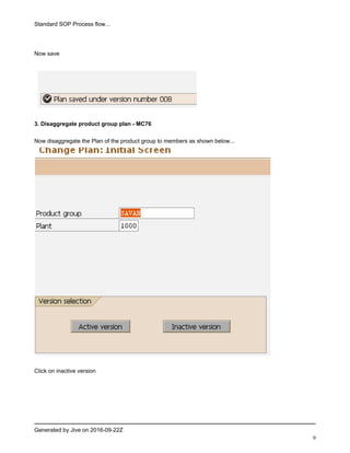 SAP SOP process flow for production process | PDF