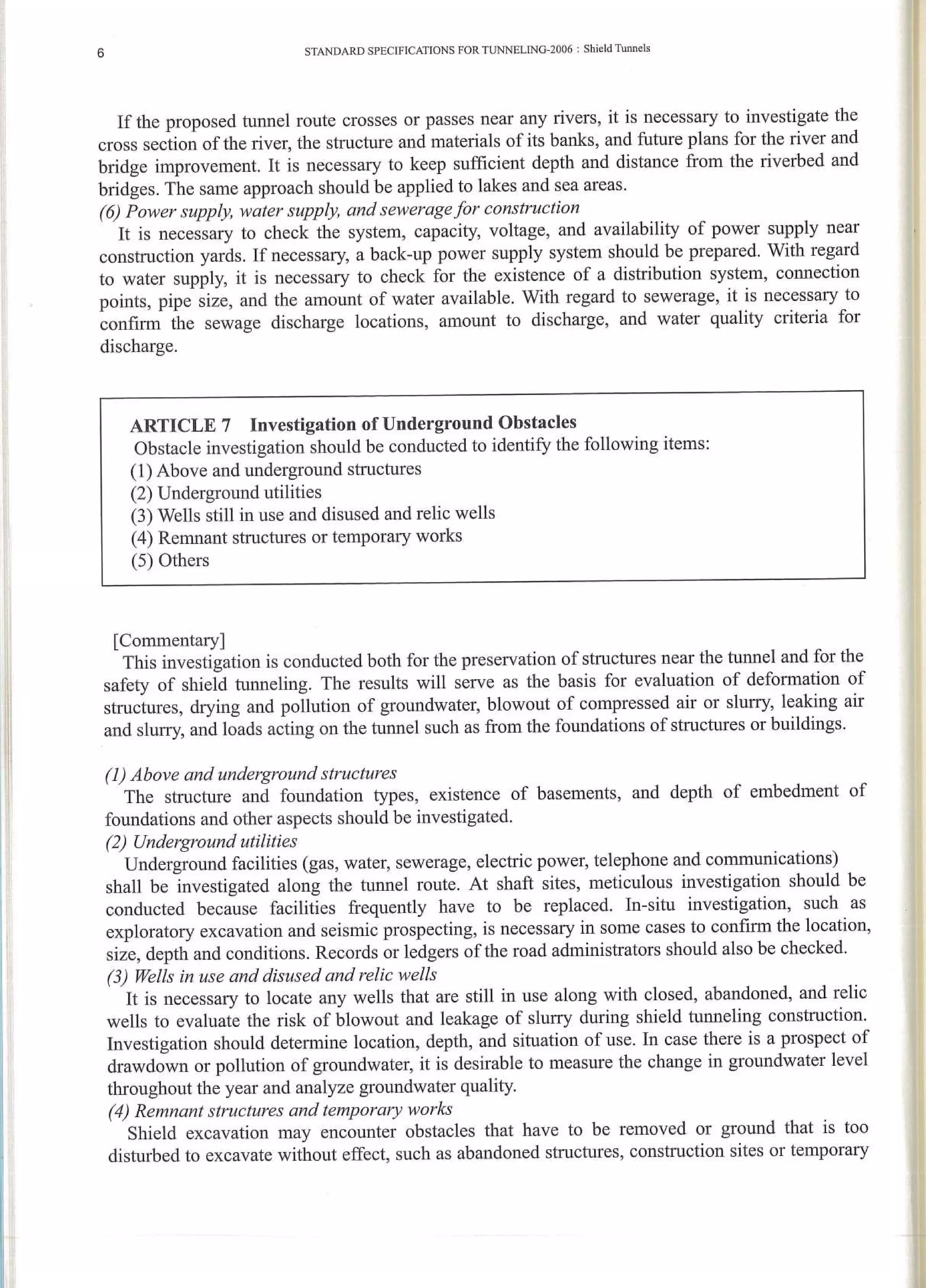 Standard specification for tunneling 2006-shield tunnels.compressed | PDF