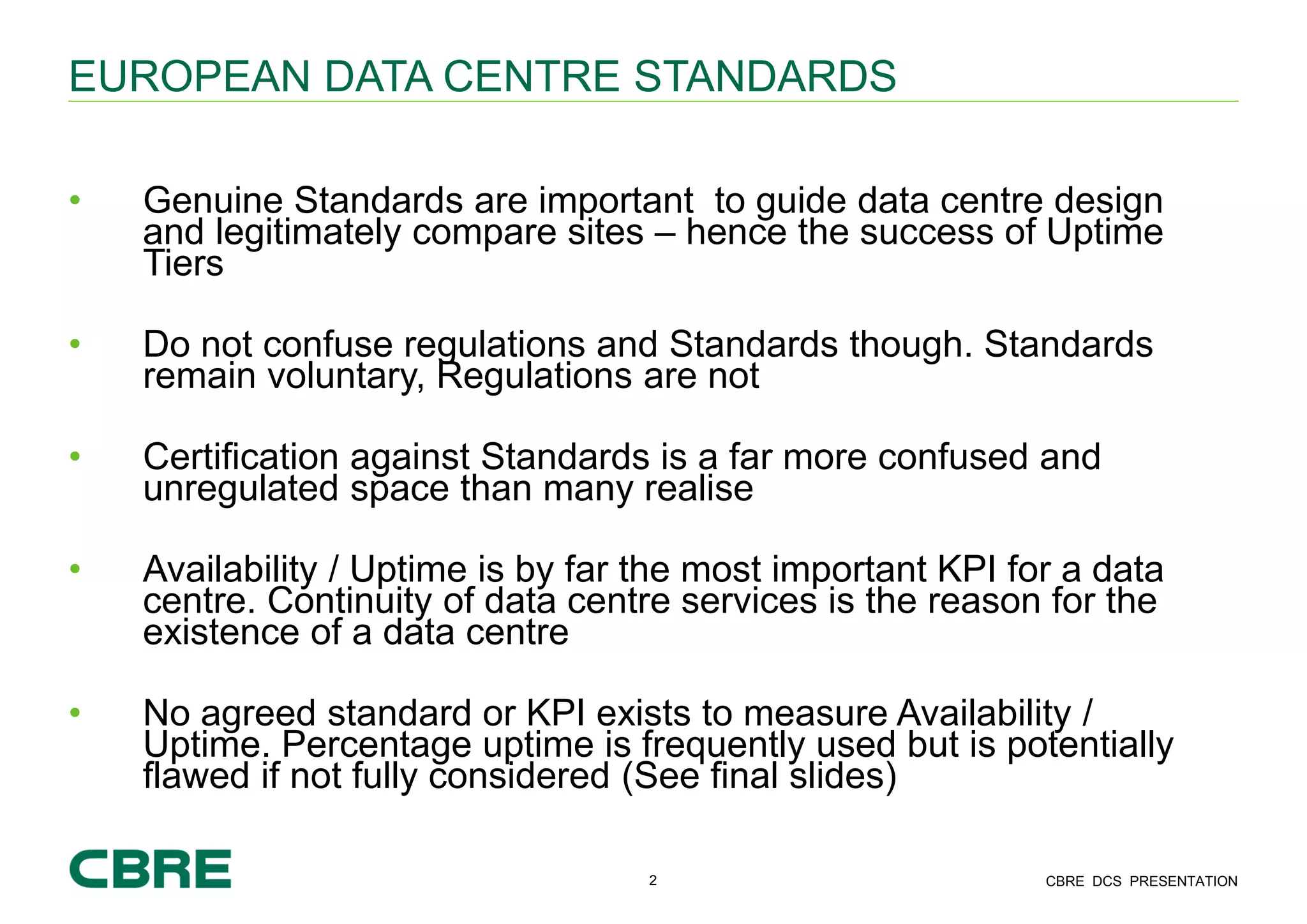 European Data Centre Standards | PDF