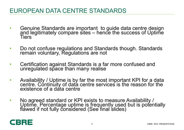 European Data Centre Standards | PDF