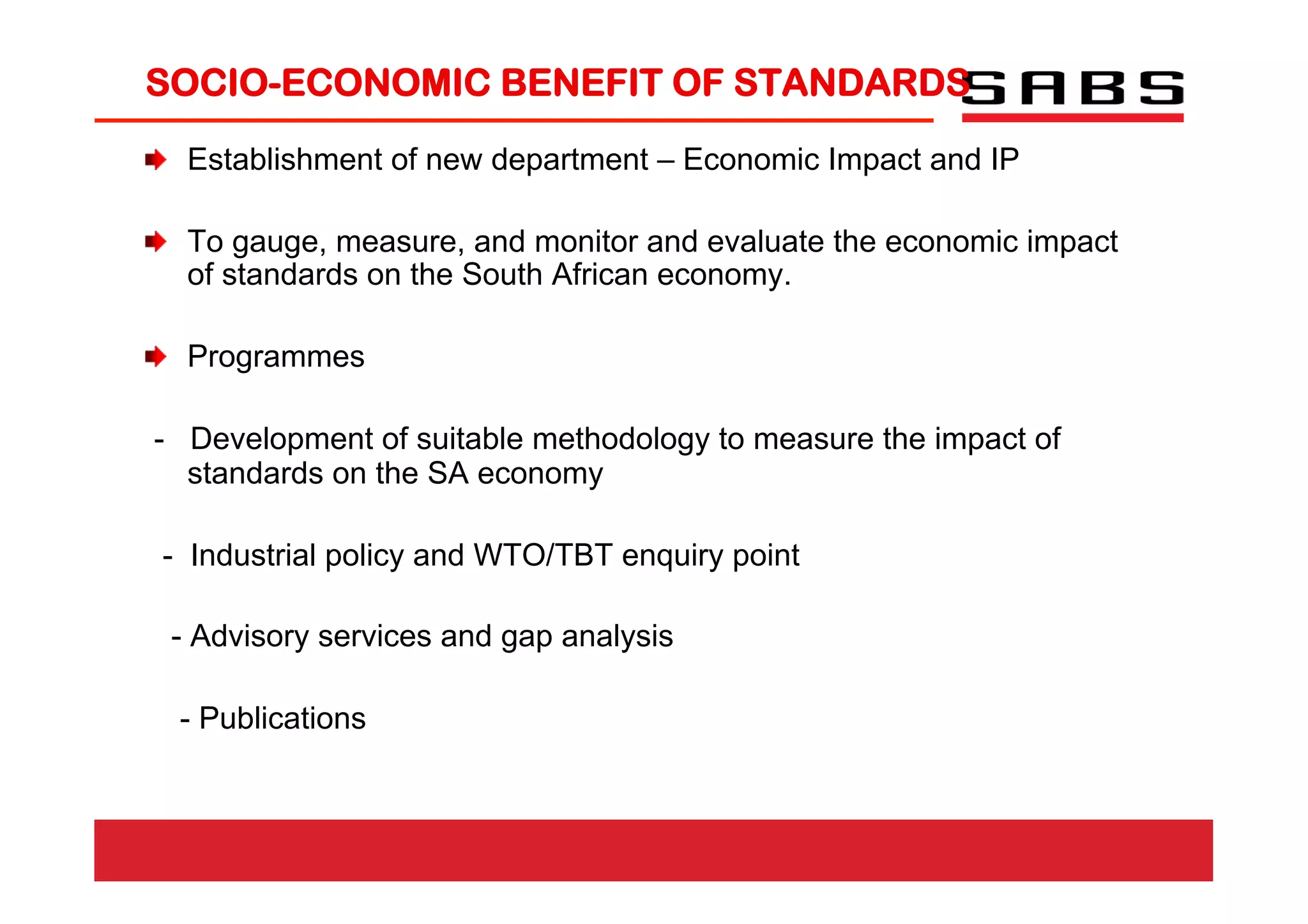 Standards process development & benefits | PDF