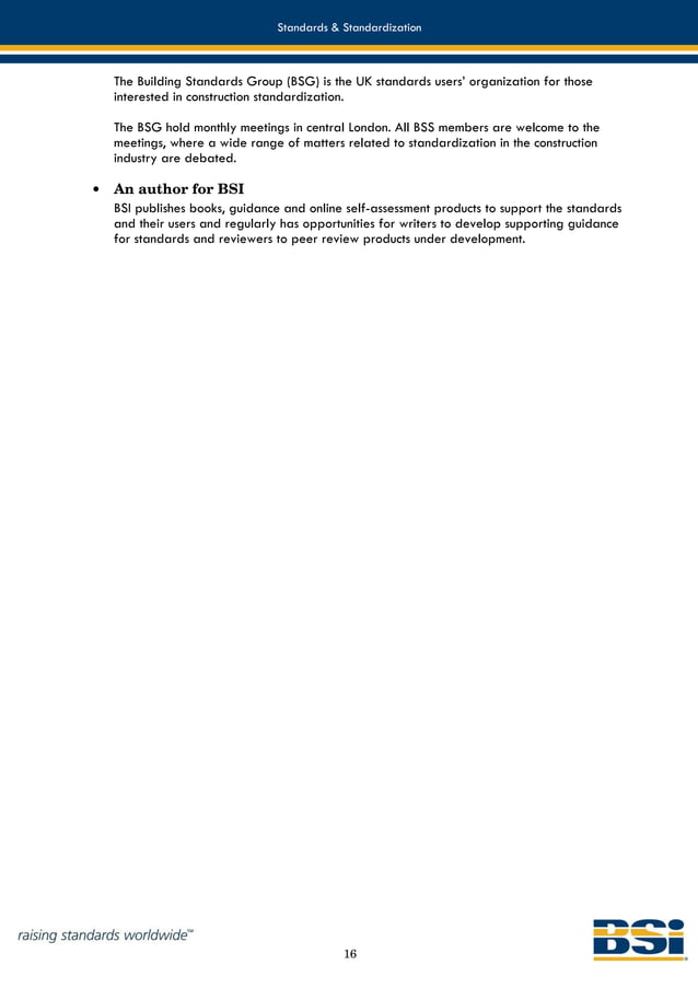 Standards & standardization handout | PDF