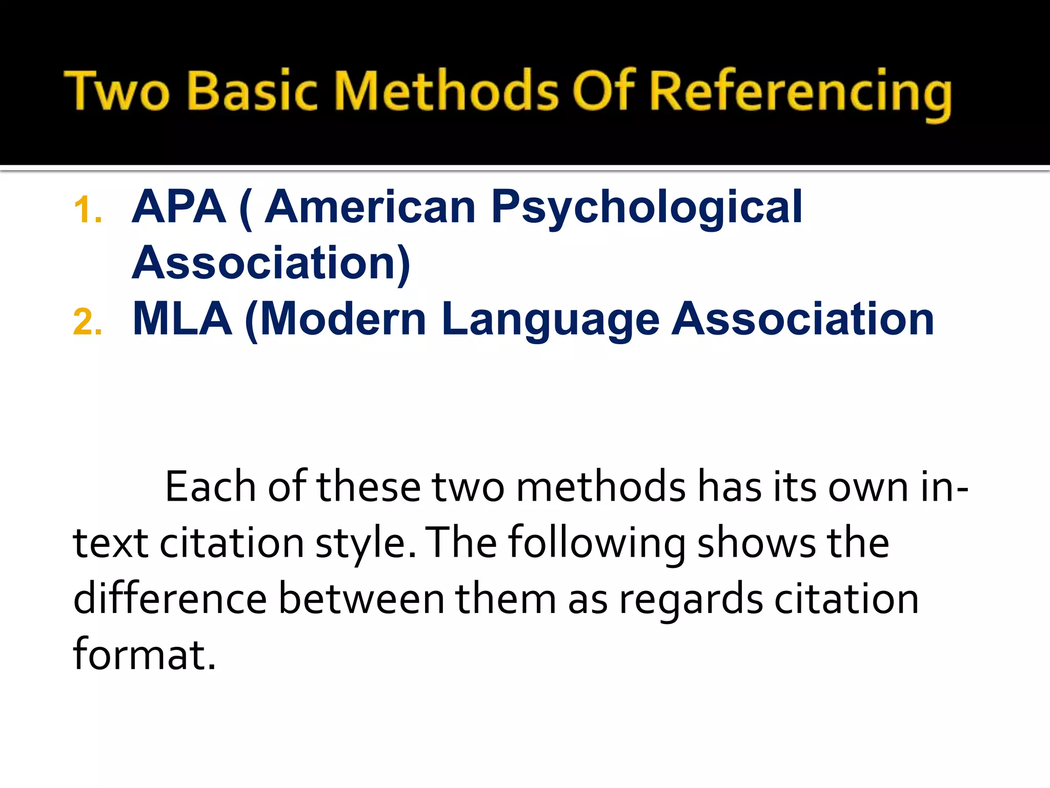 STANDARD STYLES IN RELATED LITERATURE CITATIONS OR REFERENCES.pptx