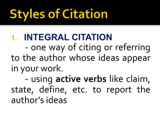 STANDARD STYLES IN RELATED LITERATURE CITATIONS OR REFERENCES.pptx