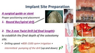 Standard surgical procedure for implant placement | PPTX