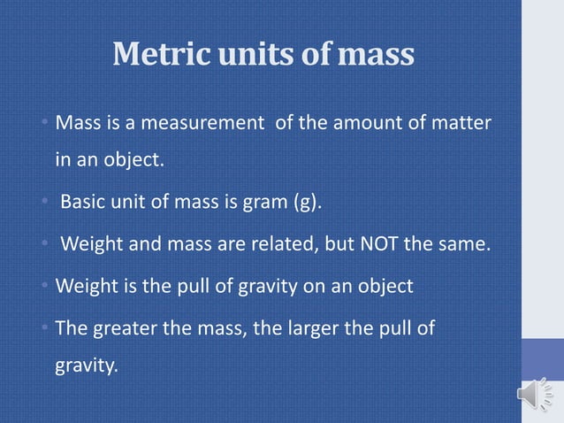 Standard system for weight, length and volume 1 | PPTX | Chemistry ...