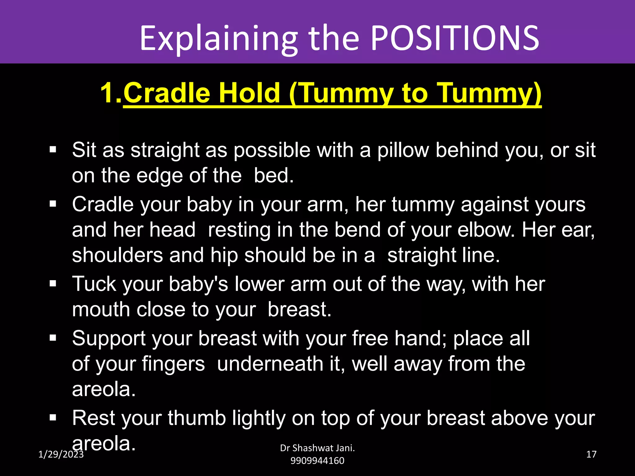 STANDARD TECHNIQUES OF BREAST FEEDING BY DR SHASHWAT JANI.pptx