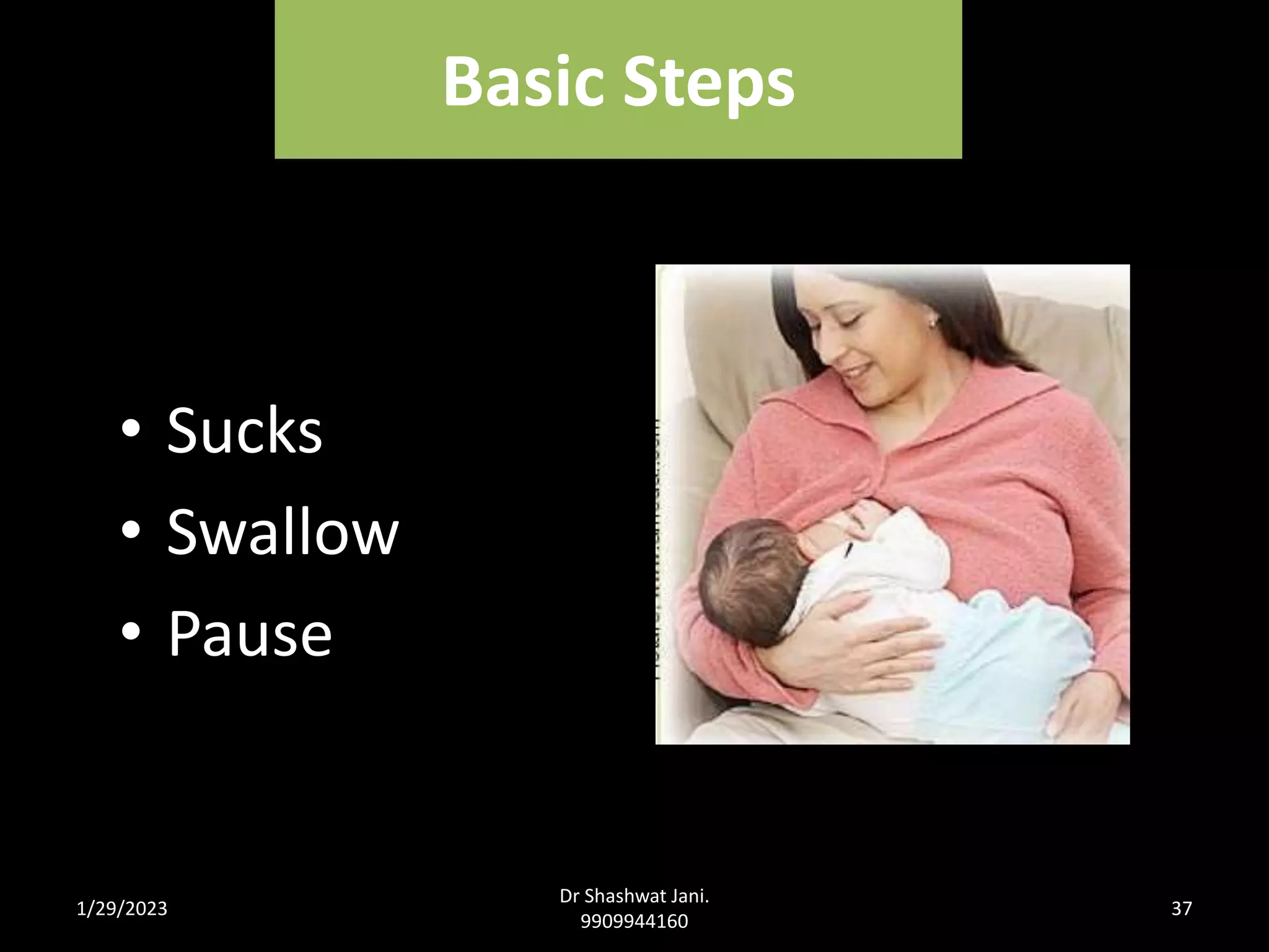 STANDARD TECHNIQUES OF BREAST FEEDING BY DR SHASHWAT JANI.pptx