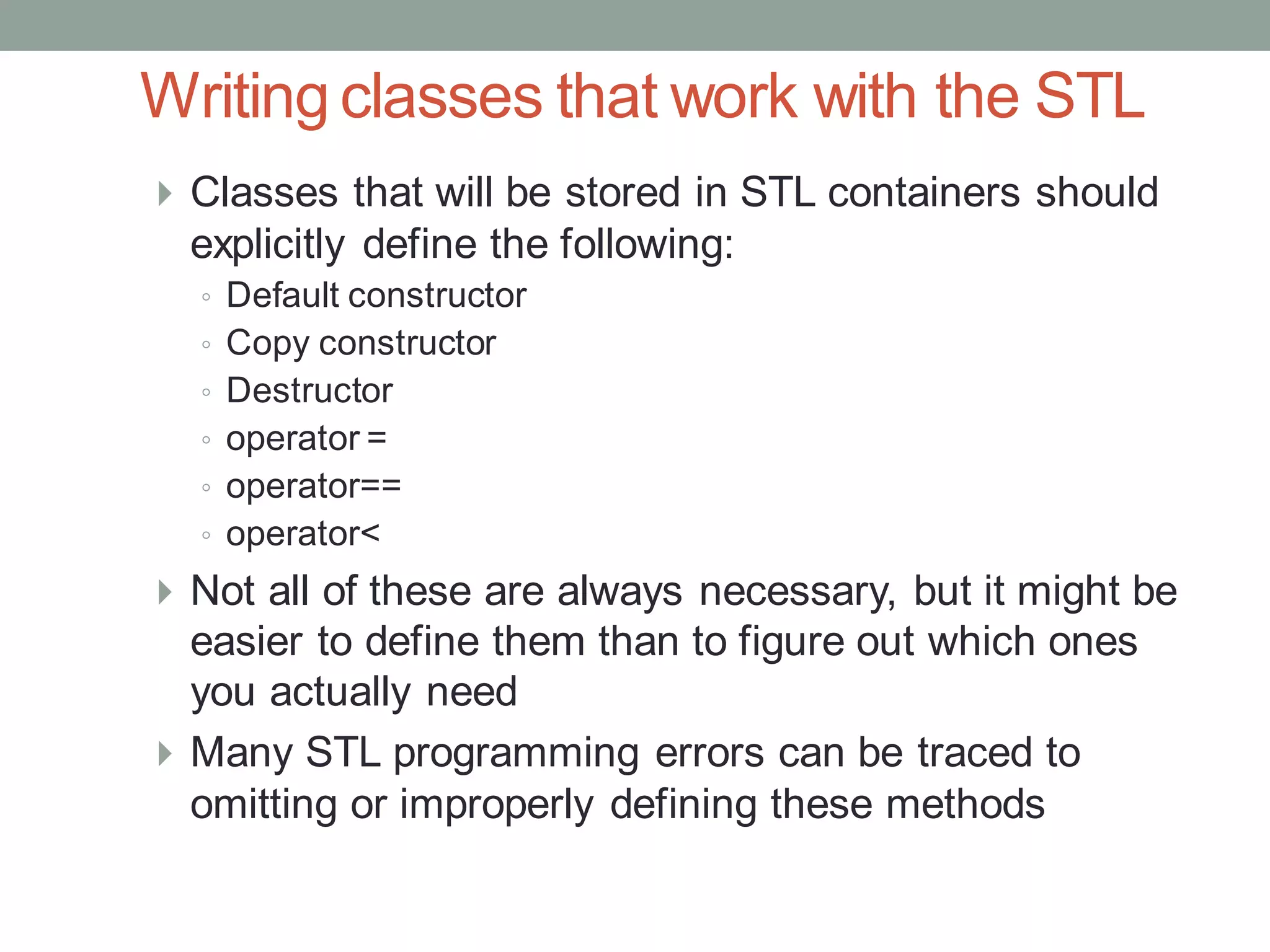 Standard template library | PPT