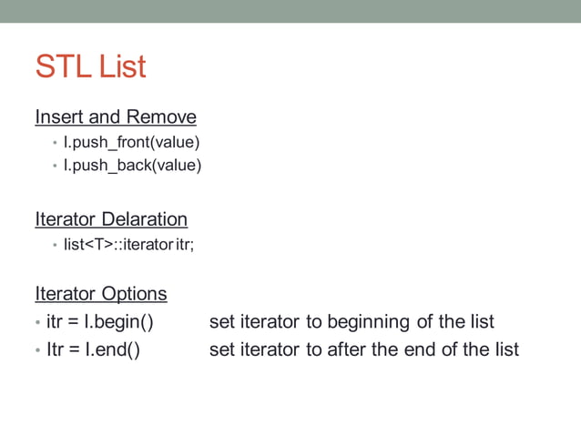 Standard template library | PPT