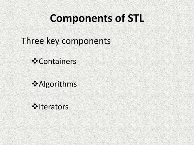 Standard template library | PPT