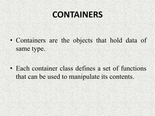 Standard template library | PPT