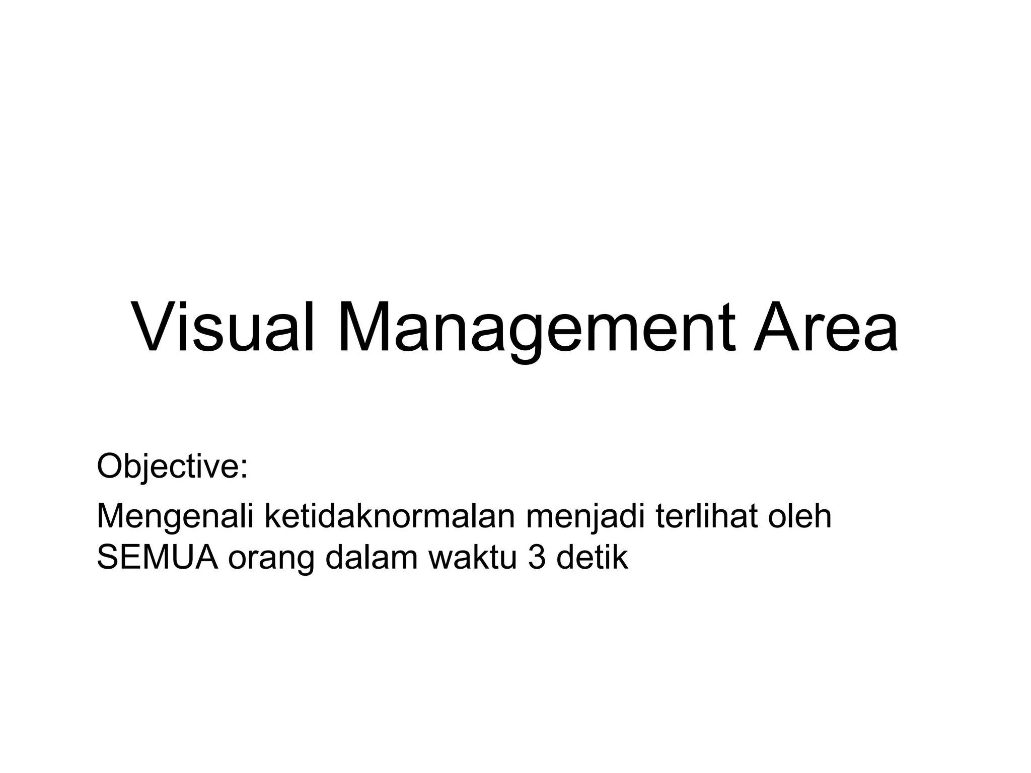 Standard Visual Management Area for industry | PPT