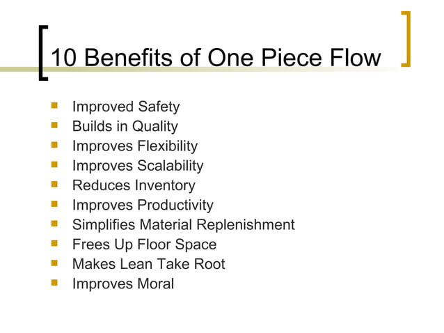 Standard Work And One Piece Flow | PPT