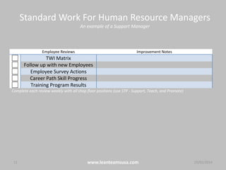 Standard work for leaders | PPTX