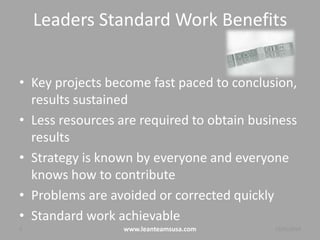 Standard work for leaders | PPTX