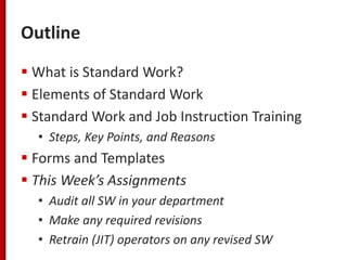 Standard work training | PPTX