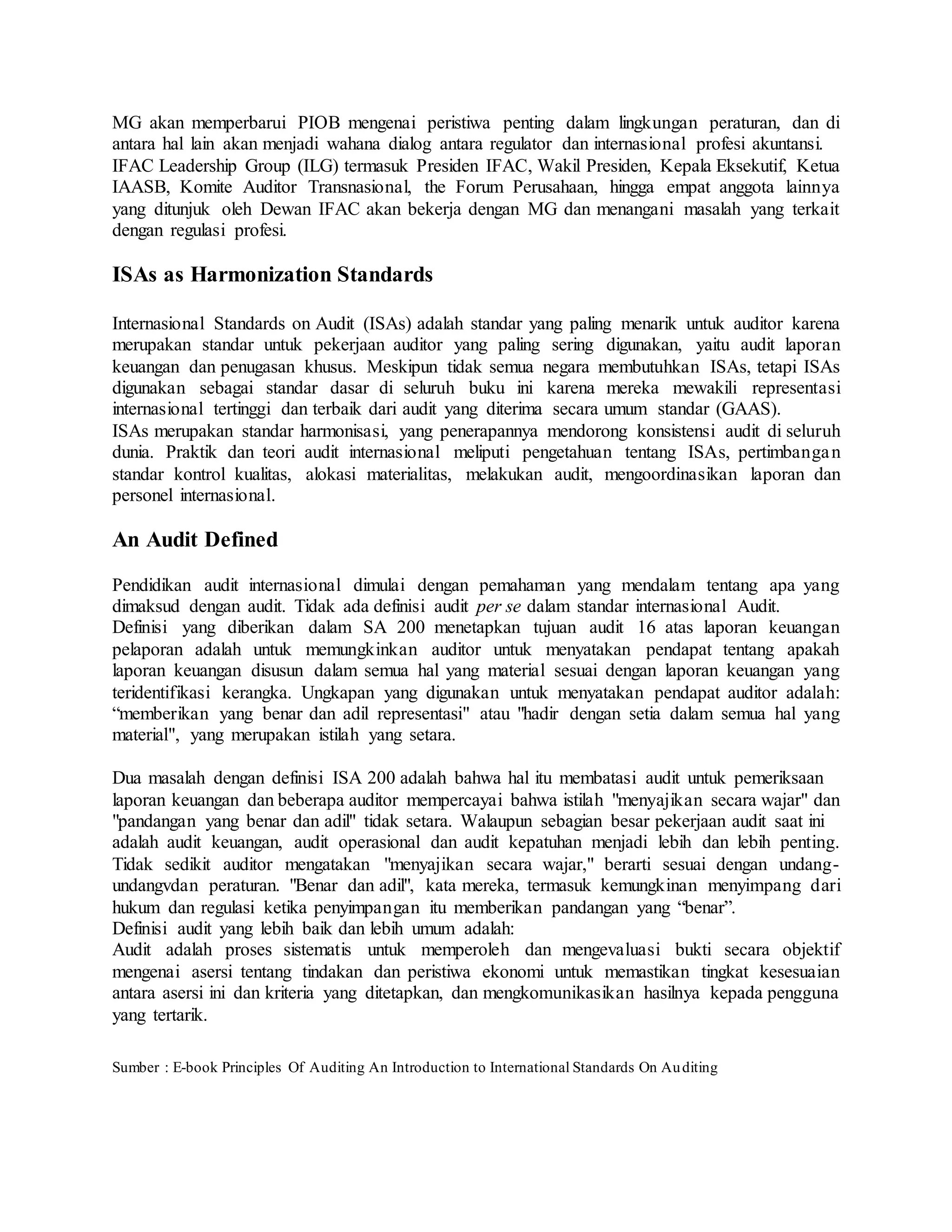 Internasional Standards on Audit (ISA) | DOCX