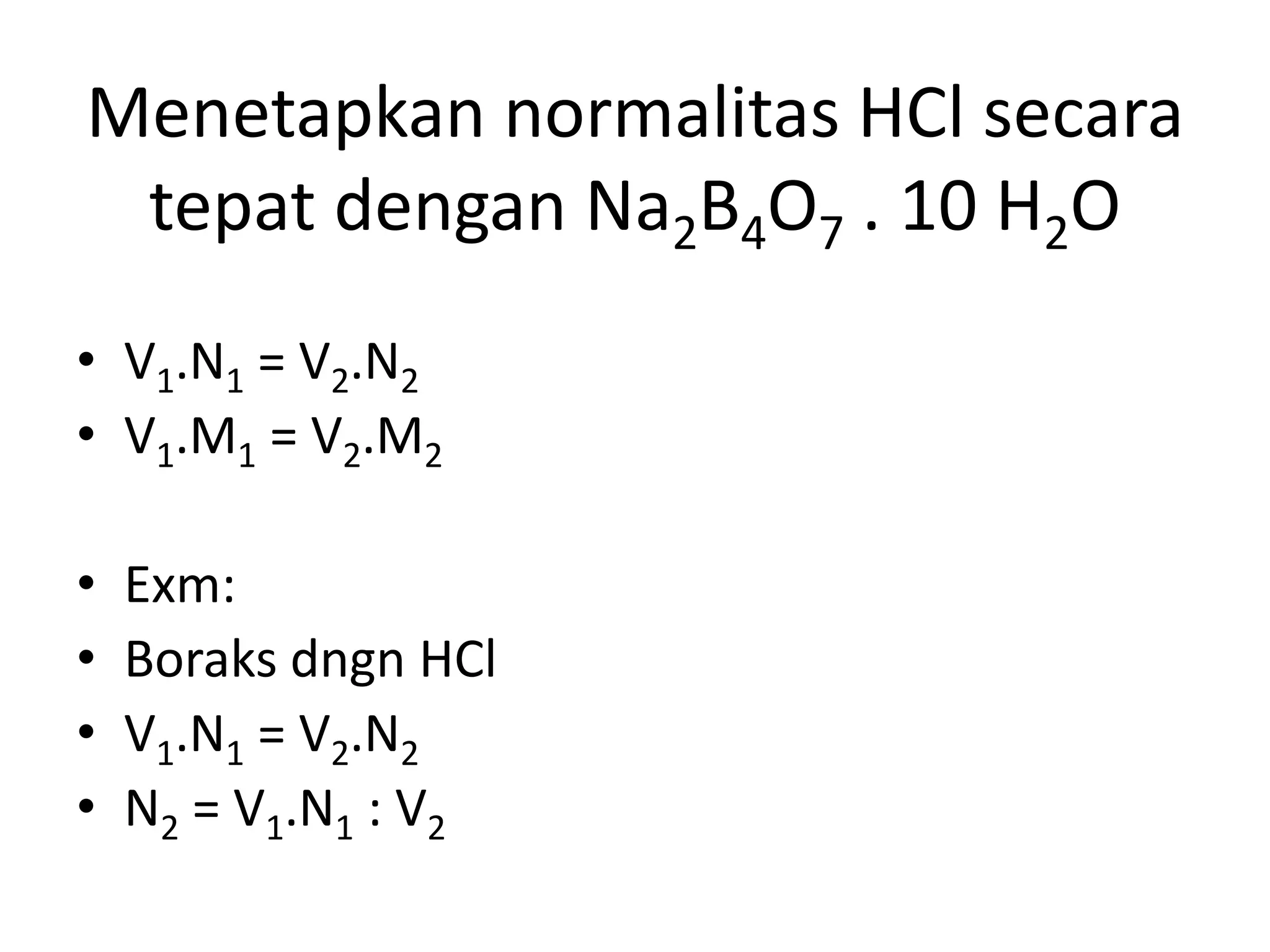 Standarisasi h cl asidimetri | PPTX