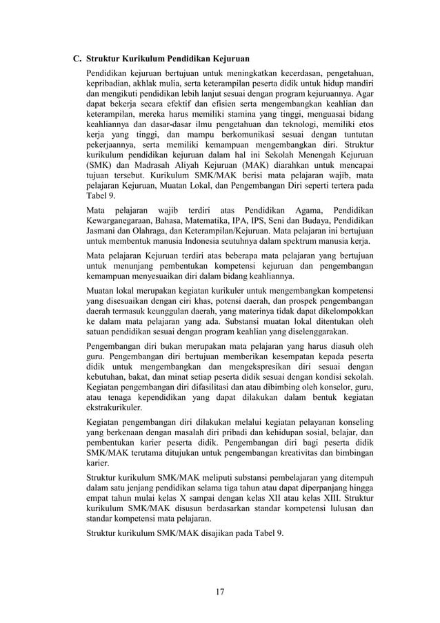 [Standar isi] bab ii kerangka dasar dan struktur kurikulum | PDF