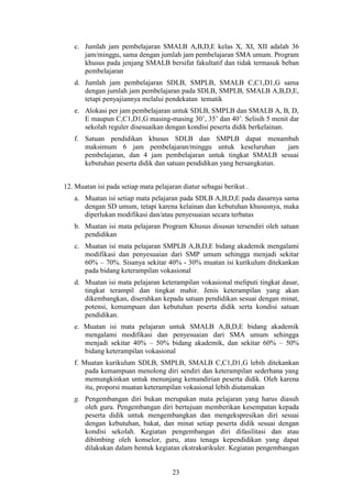 [Standar isi] bab ii kerangka dasar dan struktur kurikulum | PDF