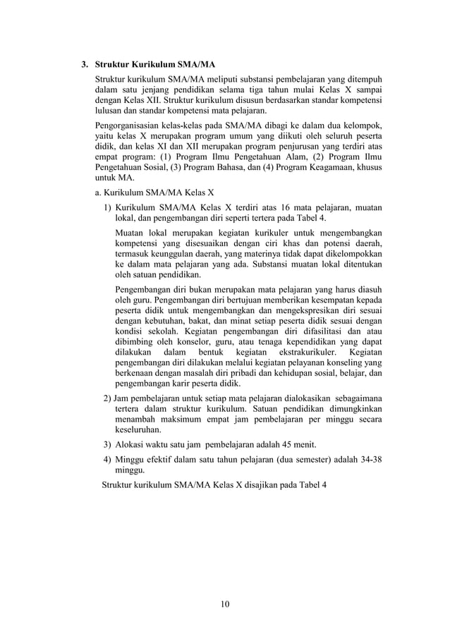 [Standar isi] bab ii kerangka dasar dan struktur kurikulum | PDF