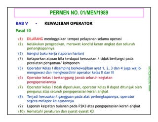Standar k3 02 operator | PDF