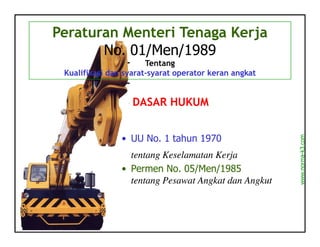 Standar k3 02 operator | PDF