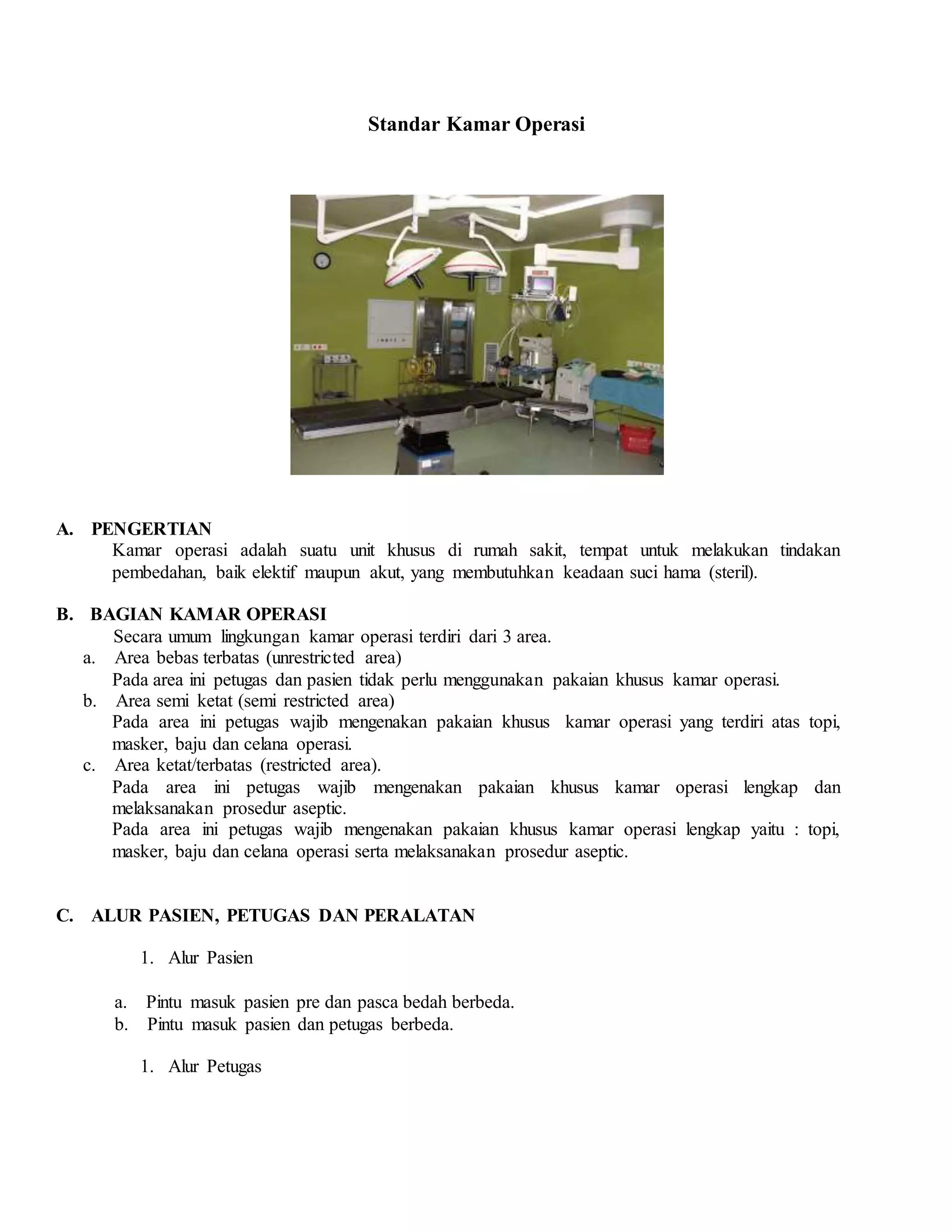 Standar kamar operasi | DOCX