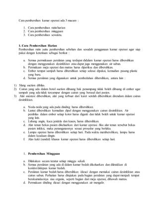 Standar kamar operasi | DOCX