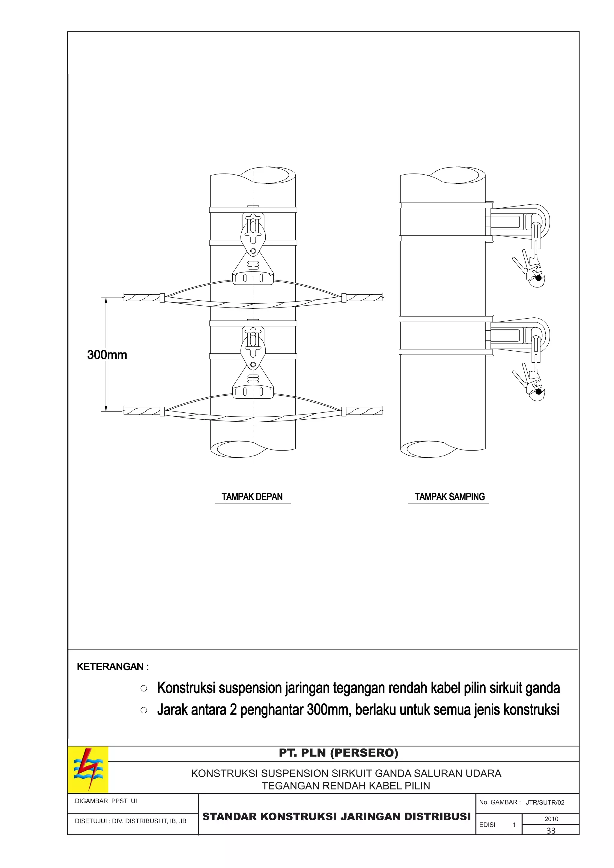 Standar konstruksi jaringan_tegangan_ren | PDF