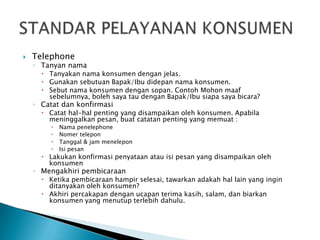 Standar layanan konsumen | PPTX