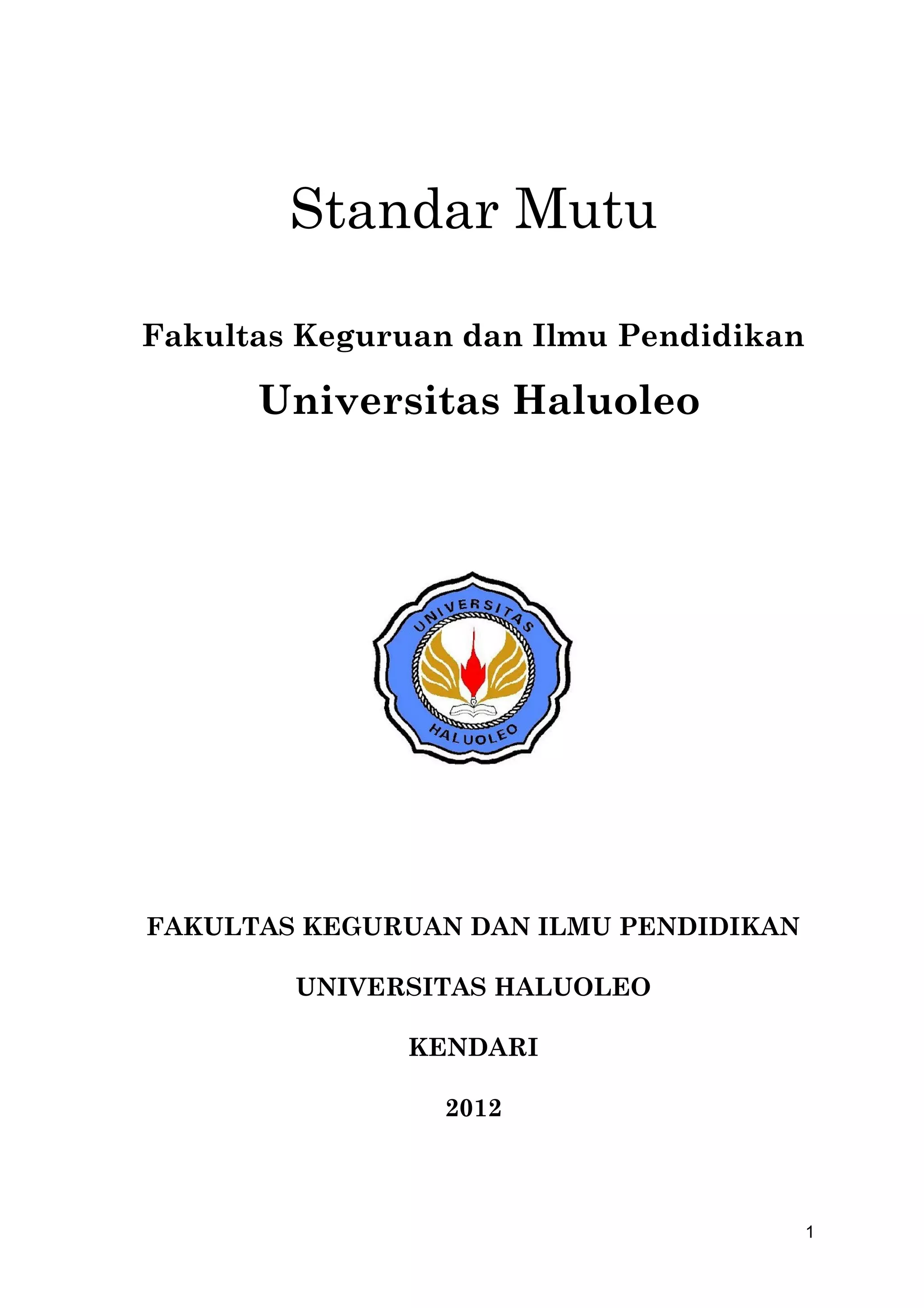 Standar mutu fkip | PDF