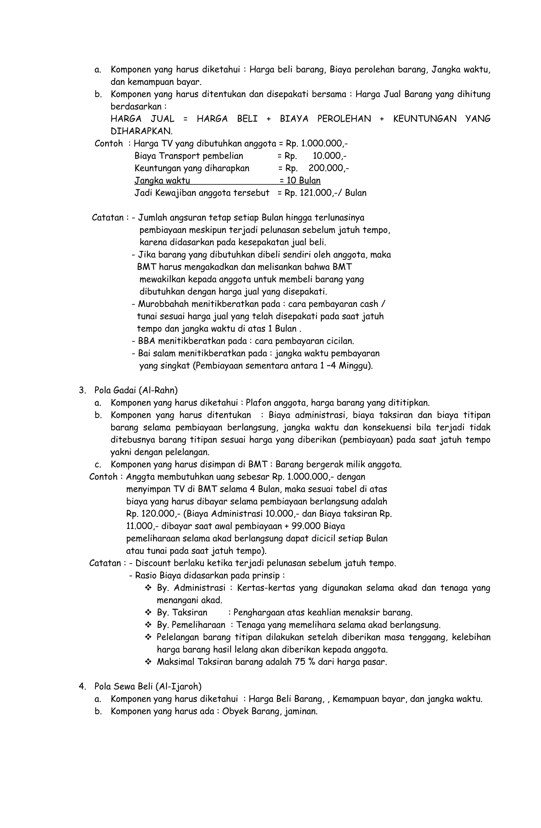 Standar operasional bmt | DOC