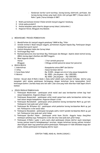 Standar operasional bmt | DOC