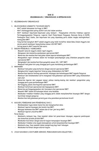 Standar operasional bmt | DOC