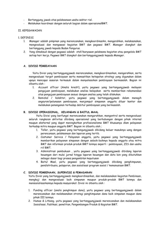 Standar operasional bmt | DOC