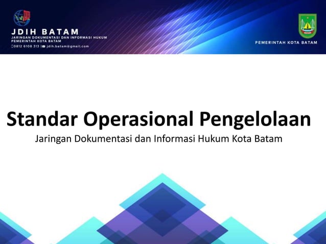 SOP JDIH Kota Batam | PPT