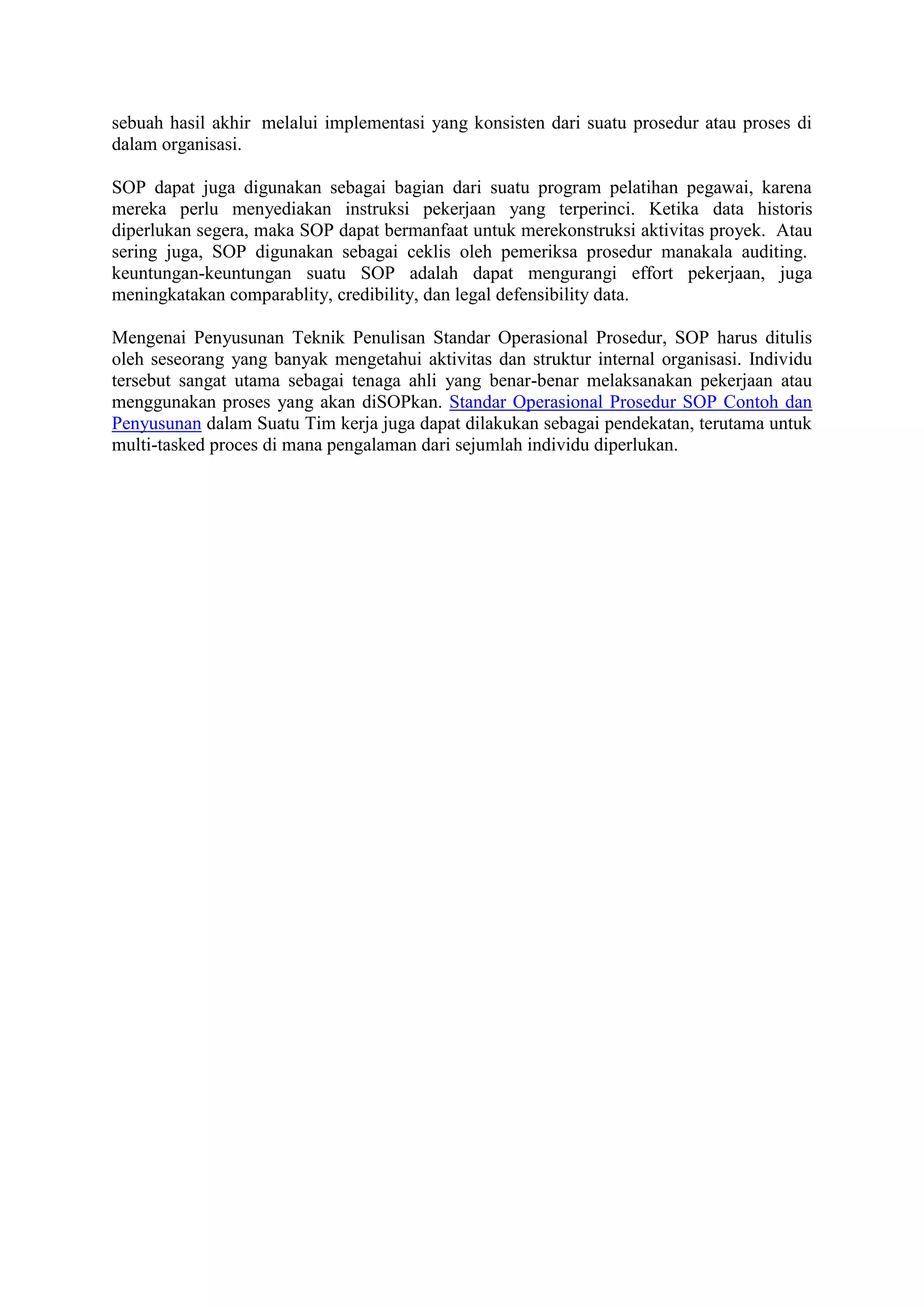 Standar operasional prosedur | DOCX