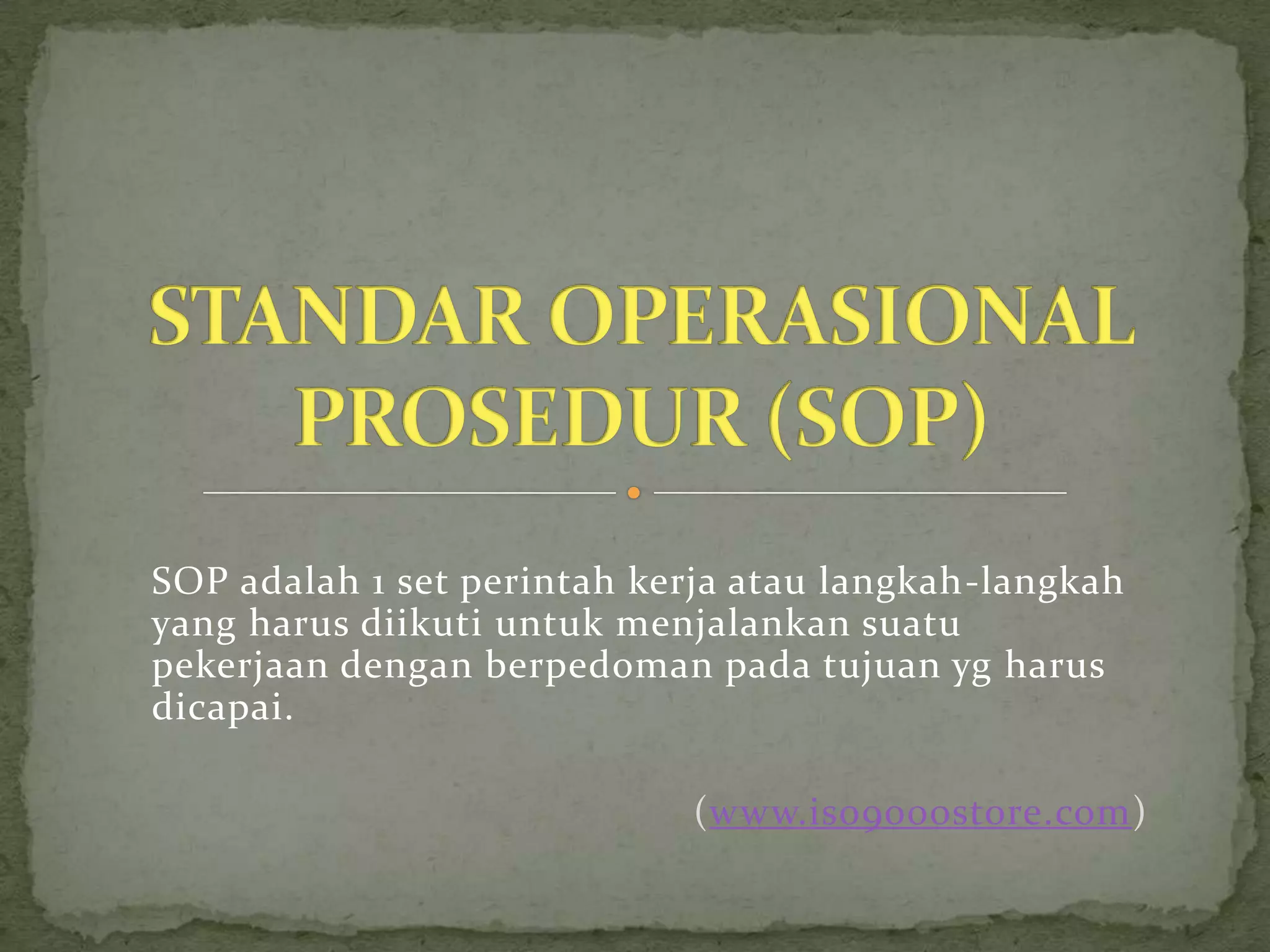 Standar operasional prosedur (sop) penanganan infus | PPTX
