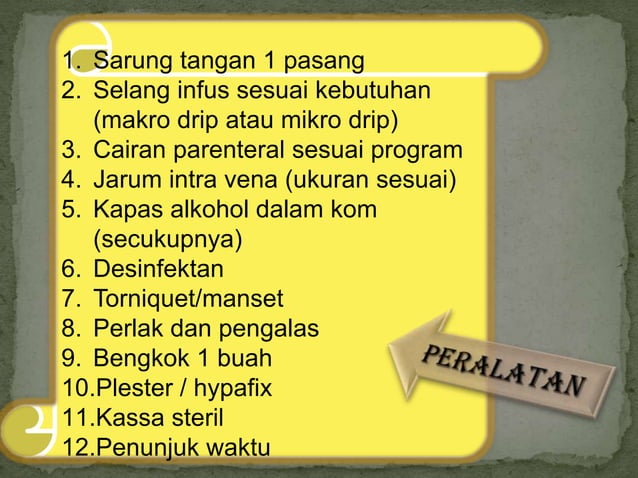 Standar operasional prosedur (sop) penanganan infus | PPT