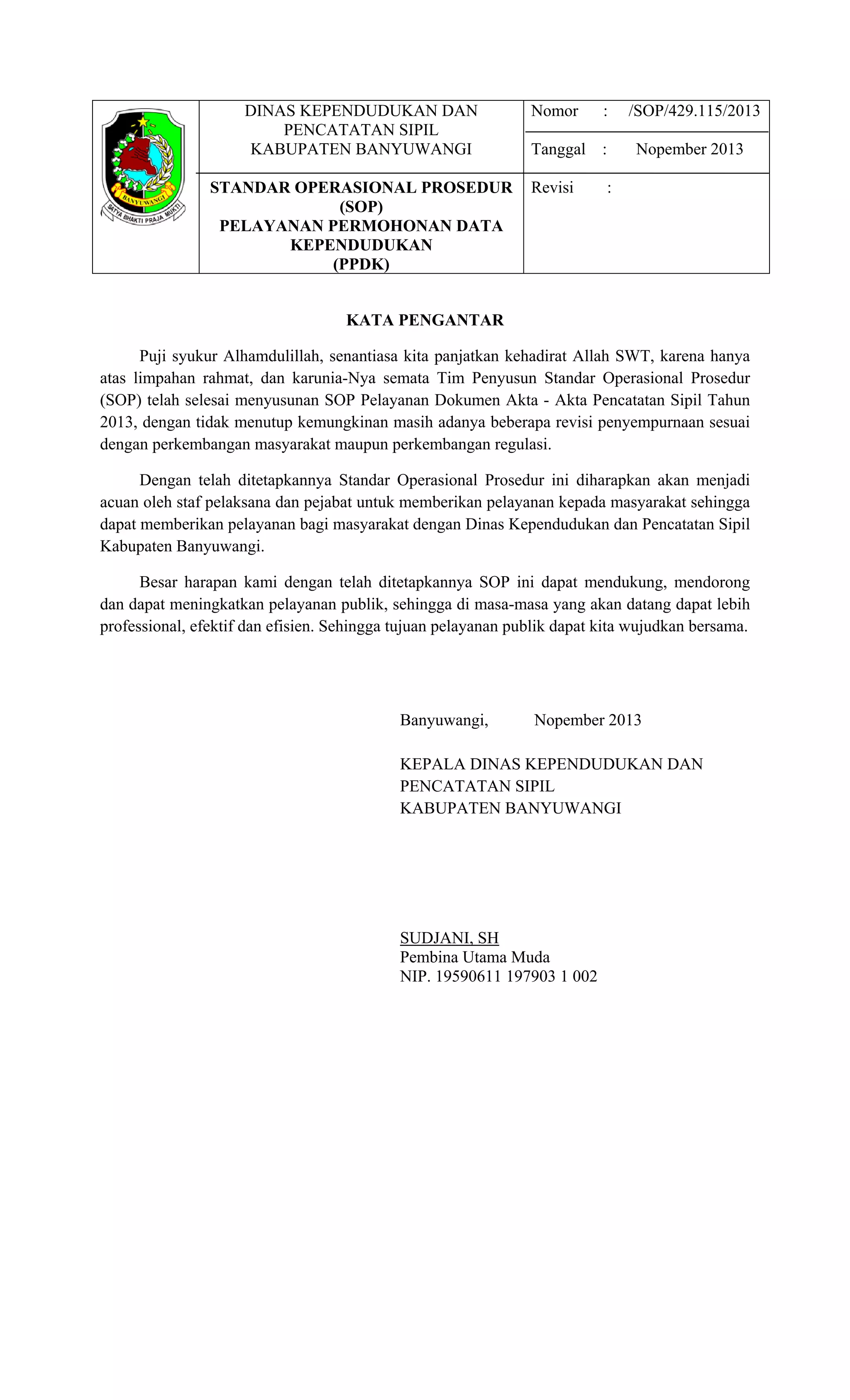 Standar_Operasional_Prosedur__SOP__Data | PDF