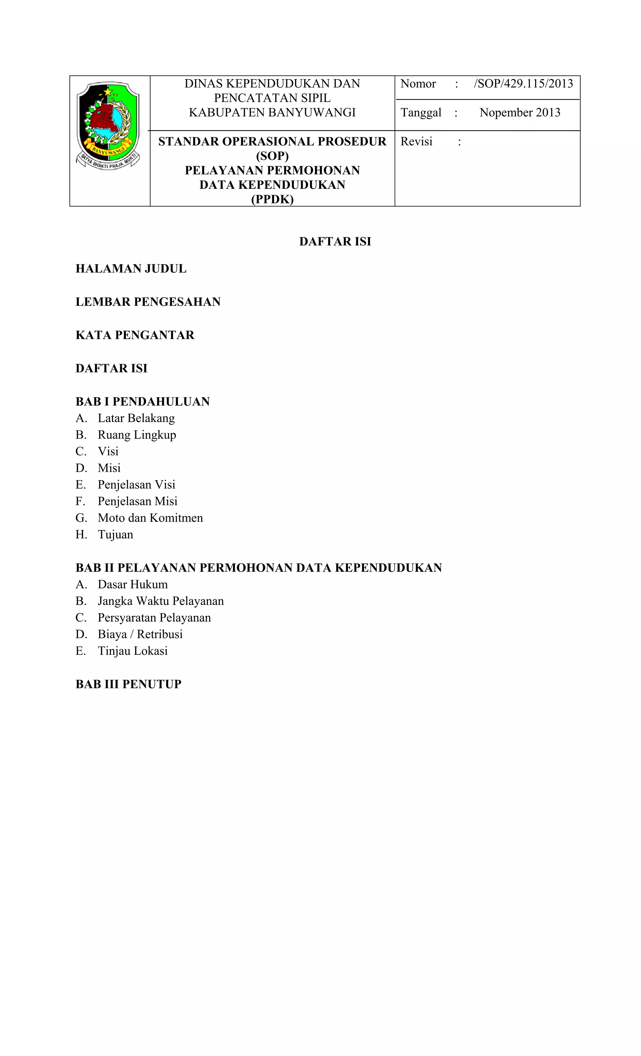 Standar_Operasional_Prosedur__SOP__Data | PDF