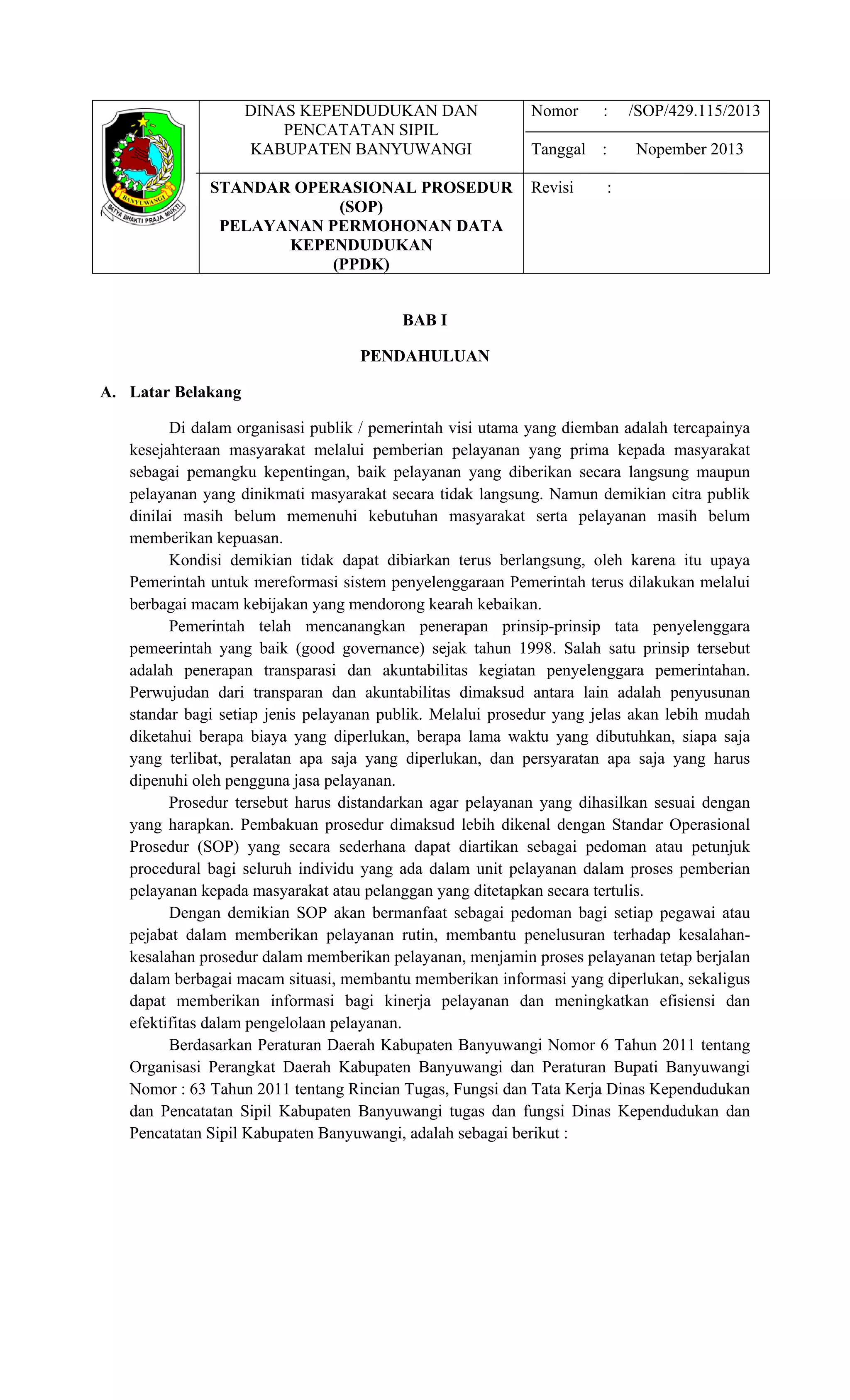 Standar_Operasional_Prosedur__SOP__Data | PDF