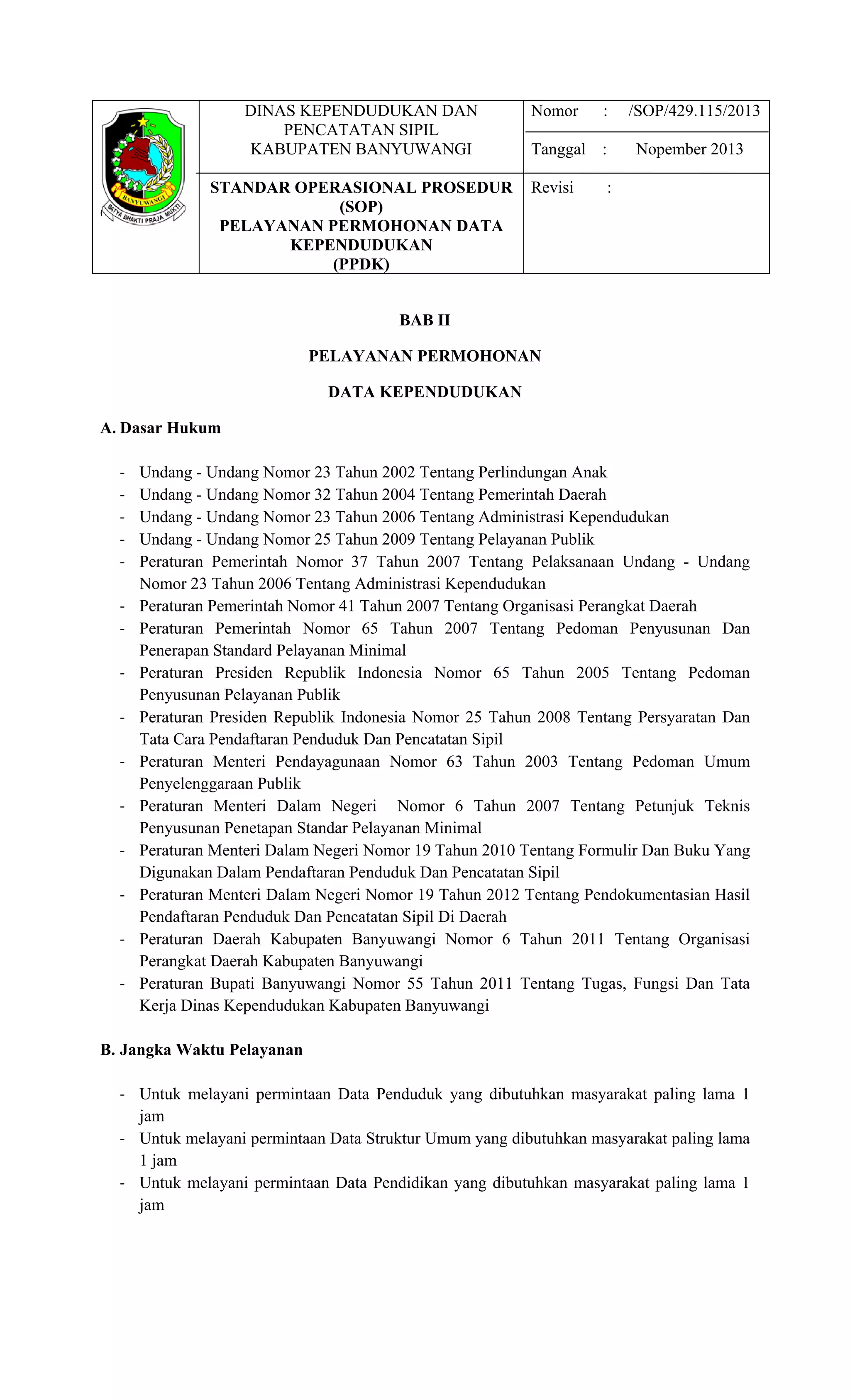 Standar_Operasional_Prosedur__SOP__Data | PDF