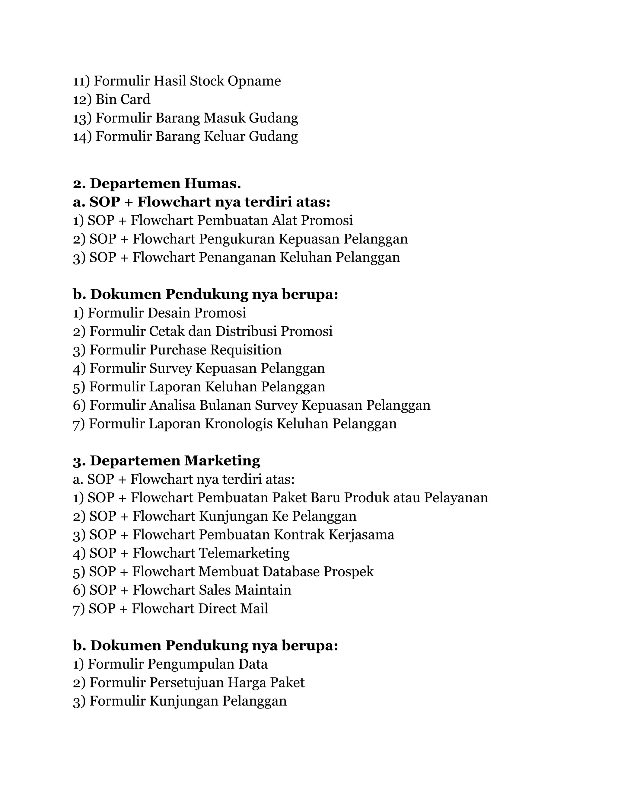 Standar operasional prosedur (sop) perusahaan | PDF