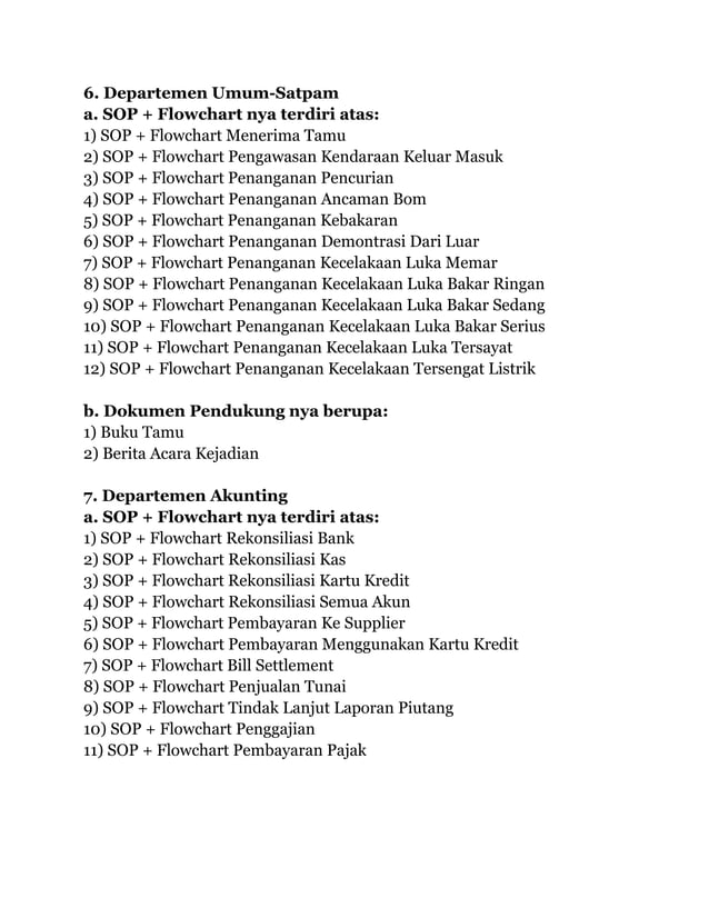 Standar operasional prosedur (sop) perusahaan | PDF
